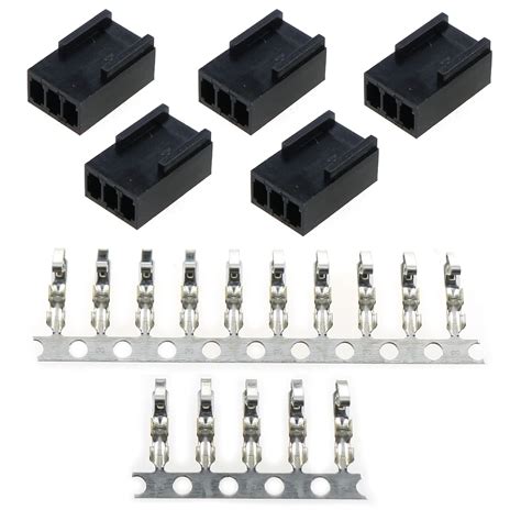 luorng 1set female 3 pin pc fan connector kit 5pcs 3 pin 3pin fan