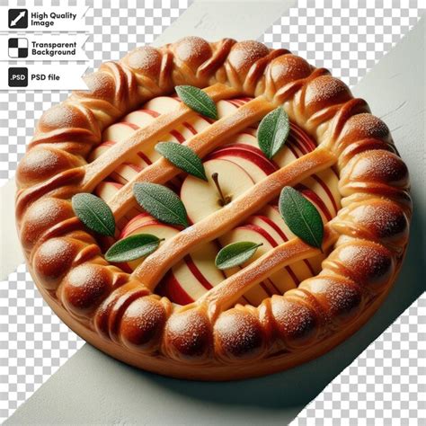 Premium PSD Psd Apple Pie On A Plate On Transparent Background With