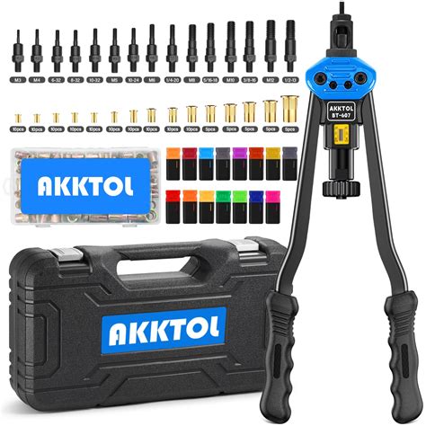 Akktol Rivet Nut Tool Kit 16 Rivnut Tool Kit With 15 Metric And Sae