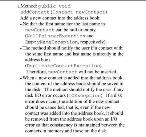 Solved Requirements Create An Address Book Class In Java For