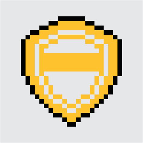 Pixel Shield Icon Vector 34953810 Vector Art At Vecteezy