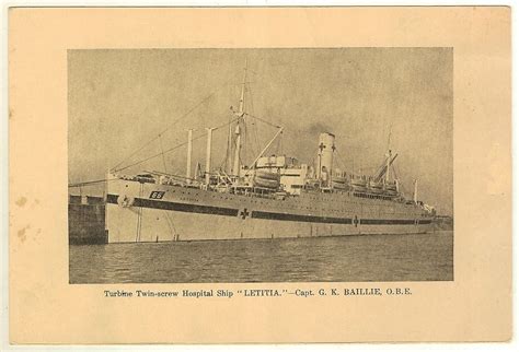 Canadian Hospital Ship Letitia For Posteritys Sake