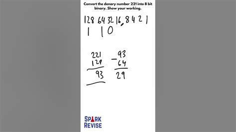 Ocr Gcse Computer Science Exam Question Denary To Binary Youtube