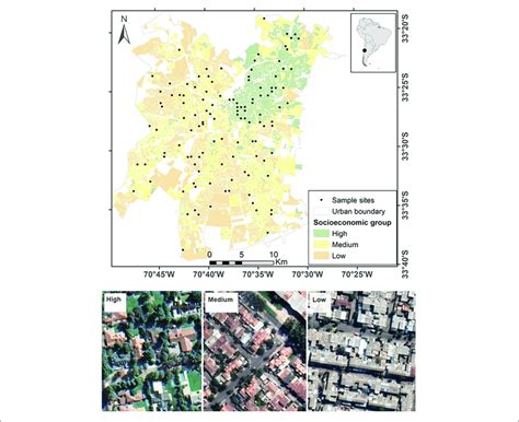 Sample Sites And Socioeconomic Groups In Santiago De Chile An