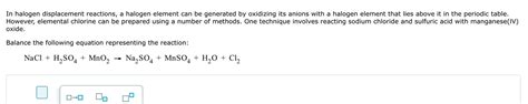 Answered In Halogen Displacement Reactions A… Bartleby