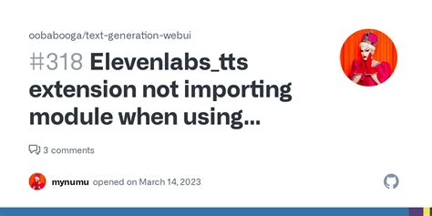 Elevenlabstts Extension Not Importing Module When Using Start Webui
