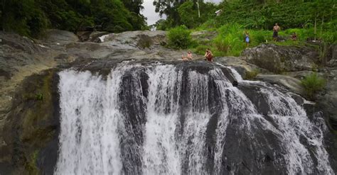 Friends Bathing At A Waterfall In A Tropical Forest Free Stock Video Footage Royalty Free 4k