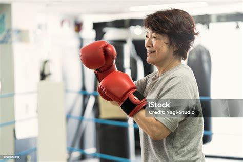 수석 성인 여성 복싱 체육관에서 남자 강사와 함께 훈련 권투 스포츠에 대한 스톡 사진 및 기타 이미지 권투 스포츠 노인