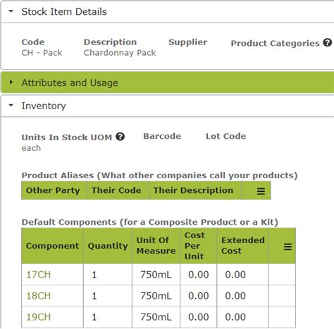 Vinsight Documentation Stock Items Vinsight Documentation