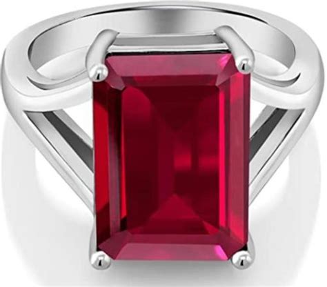 Buy Chopra Gems And Jewellery Brass Ruby Ring Men And Women Free Size
