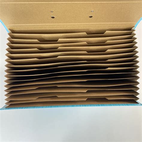 Wholesale Custom Paper Cardboard Expandable Accordion Organizer Case 16 Pockets Portable Handing