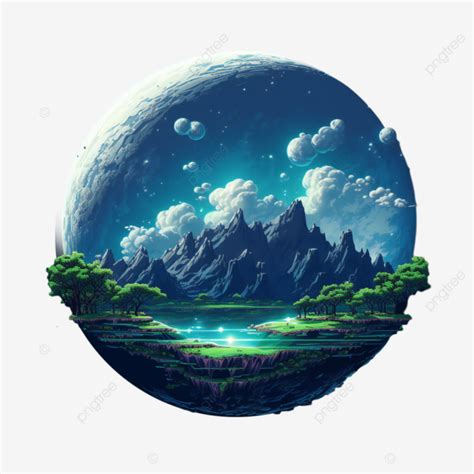 Abstract Dreamy Outer Space Universe Planet Moon Model Three Dimensional 3d Decorative Pattern