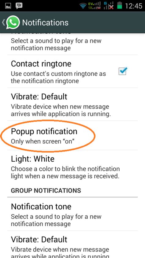 Cara Mengaktifkan Atau Menon Aktifkan Notifikasi Popup Di Whatsapp