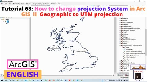 How To Change Projection System Co Ordinate System In Arc GIS II Geographic To UTM Projection