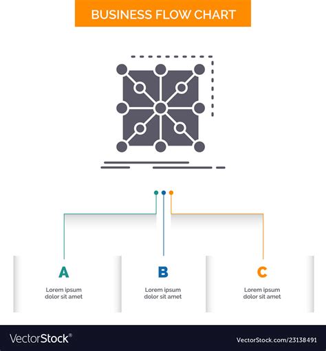 Data Framework App Cluster Complex Business Flow Vector Image