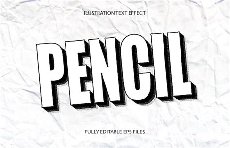 Premium Vector Pencil Text Effect