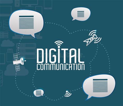 Digital Communication Design Stock Vector Illustration Of Network