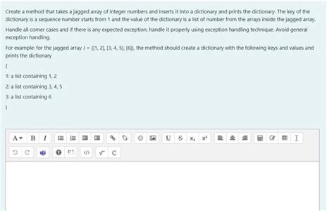 Solved Create A Method That Takes A Jagged Array Of Integer