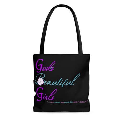 Gods Beautiful Girls Turquoise Black Aop Tote Bag