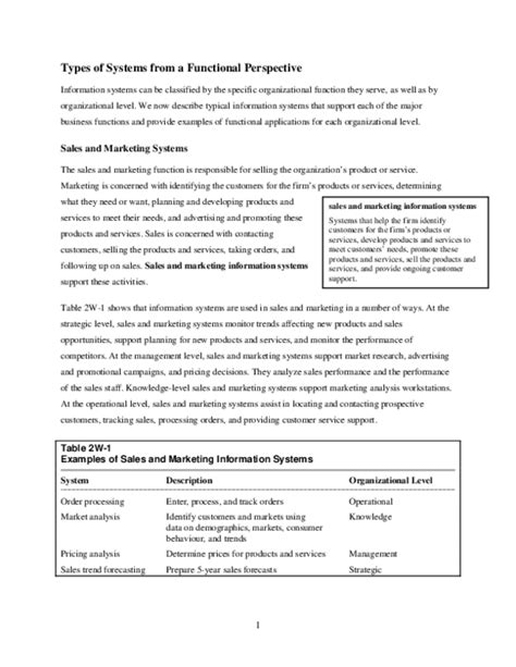 Pdf Types Of Systems From A Functional Perspective