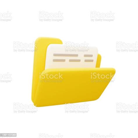 흰색 배경에 3d 렌더링 폴더 아이콘 3d 렌더링 폴더 아이콘 0명에 대한 스톡 사진 및 기타 이미지 0명 3차원 형태 개념 Istock