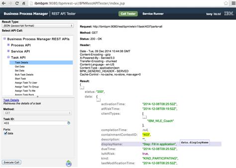 building an external user interface and ibm bpm v8 5 x rest api