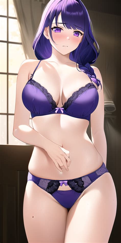 Rule 34 Ai Generated Genshin Impact Nervous Purple Eyes Purple Hair