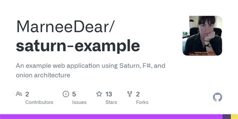 GitHub MarneeDear Saturn Example An Example Web Application Using Saturn F And Onion