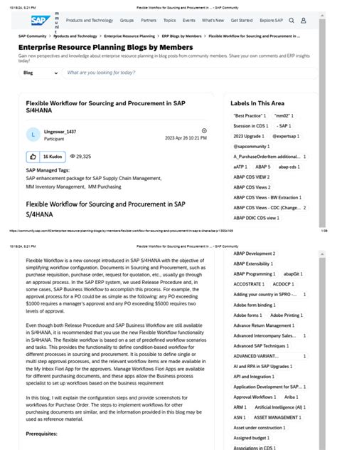Flexible Workflow For Sourcing And Procurement In Sap Community