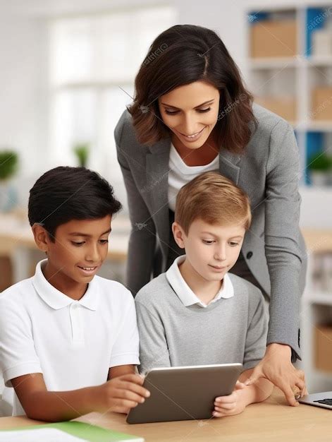 Premium Ai Image A Horizontal Shot Of Ict In Education Elementary