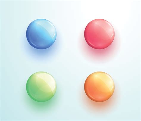 Glossy Round Button Shape Icon Vector Elements Set 16284287 Vector Art At Vecteezy