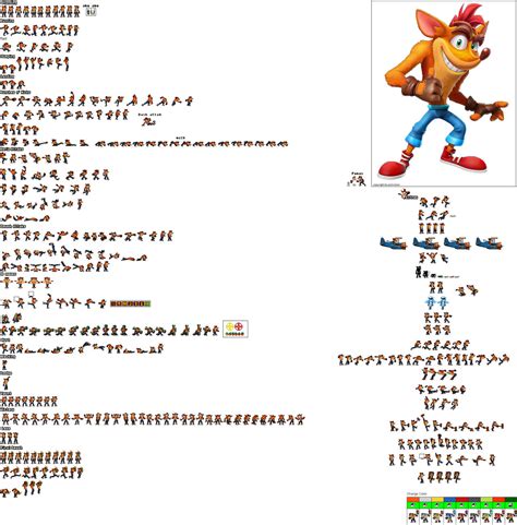 Crash Bandicoot Sprite Sheet V3 Ssbc By Nicogamer337 On Deviantart