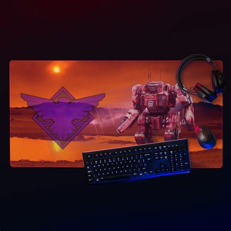Gamer Mouse Pad Mechwarrior Battletech MWO Mech Gamer Etsy