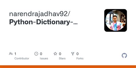 GitHub Narendrajadhav Python Dictionary Comprehension