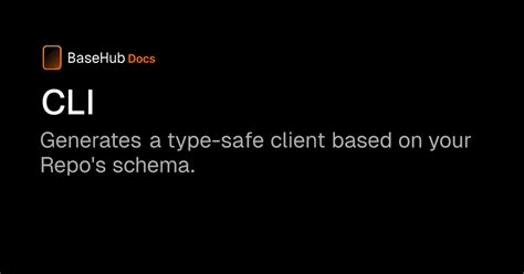 api reference cli — basehub docs