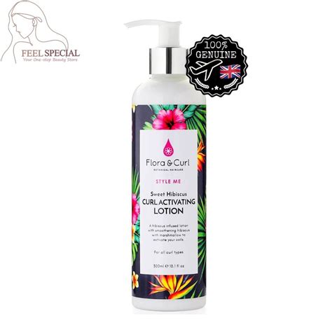 Kl Ready Stock 🇬🇧 Flora And Curl Sweet Hibiscus Curl Activating Lotion 300ml For All Curl