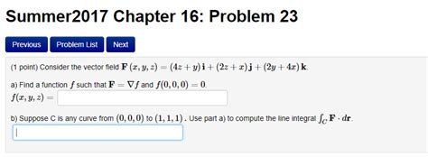 Solved Consider The Vector Field F X Y Z 4z Y I