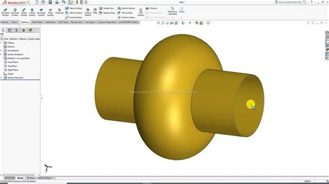 Solidworks Surface Modeling Lecture 02 Revolve Surface Youtube