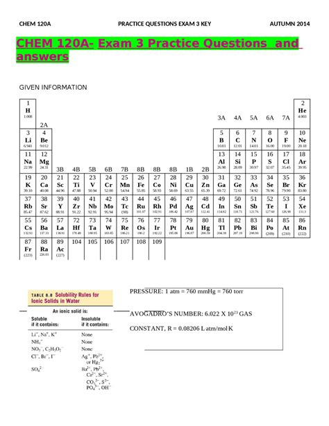 chem 120a exam 3 practice questions and answers docx exams