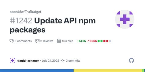 Update Api Npm Packages By Daniel Arnauer · Pull Request 1242