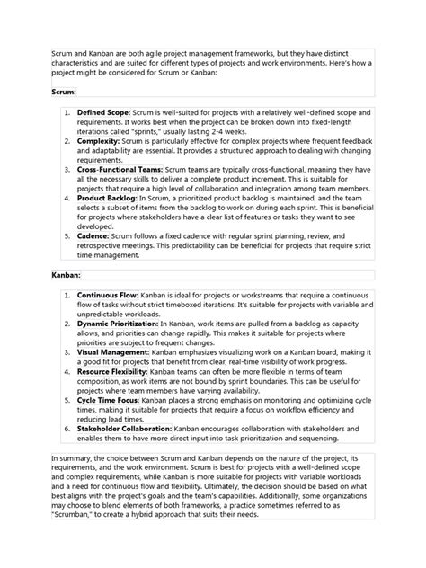 Scrum And Kanban Are Both Agile Project Management Frameworks