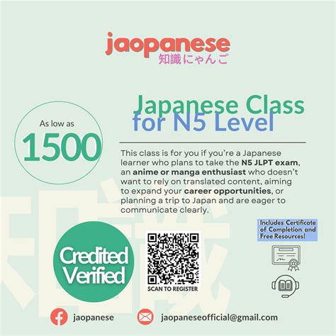 Japanese N5 Level Class for only 1500 pesos : r/phclassifieds
