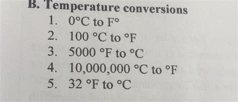 Question On Temperature Conversion