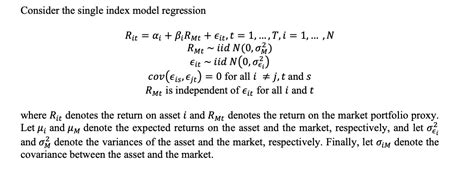 Solved Consider The Single Index Model Regression Chegg Com