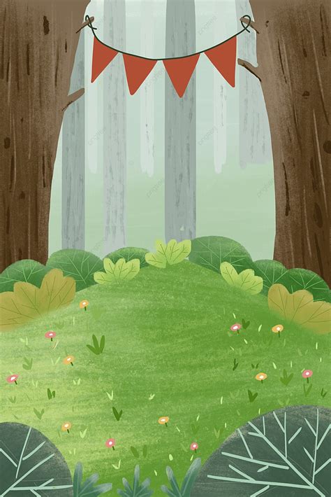 Festive Grass Woods Trees Advertising Background Holiday Grass