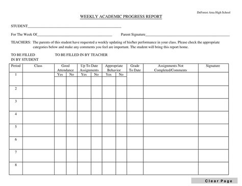 Free Printable Progress Report Templates [word Excel Pdf]
