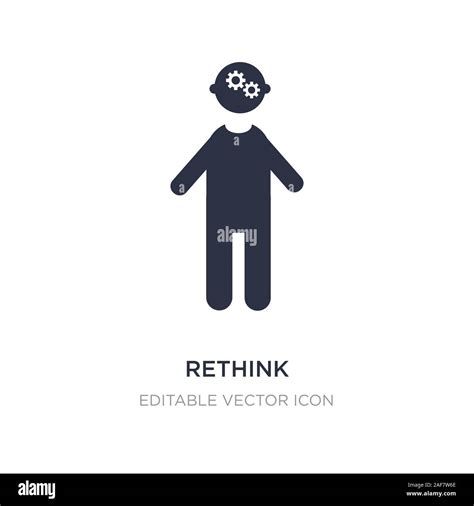 Rethink Icon On White Background Simple Element Illustration From People Concept Rethink Icon