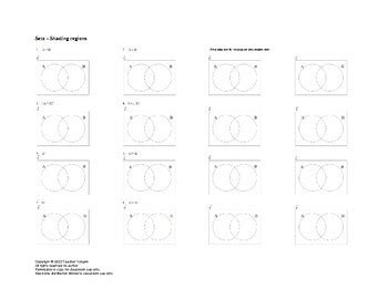 Sets Shading Regions By Teacher Yong TPT