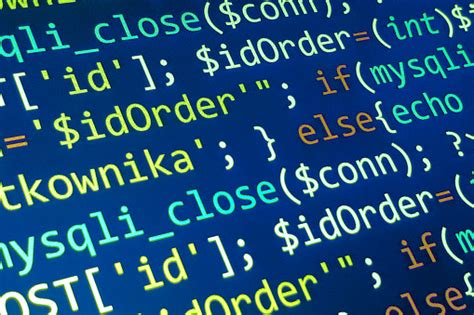 소프트웨어 개발 패턴 프p 언어 코드가 있는 프로그래머 모니터 클로즈업 태블릿 화면 기술 배경 0명에 대한 스톡 사진 및 기타