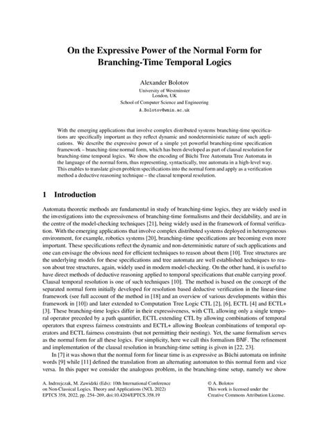 On The Expressive Power Of The Normal Form For Branching Time Temporal